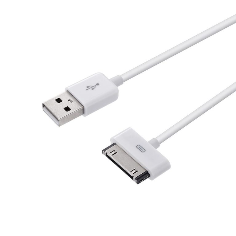 iPhone 4 30 Pin Charger 3' White Standard - Pro TV Mounters